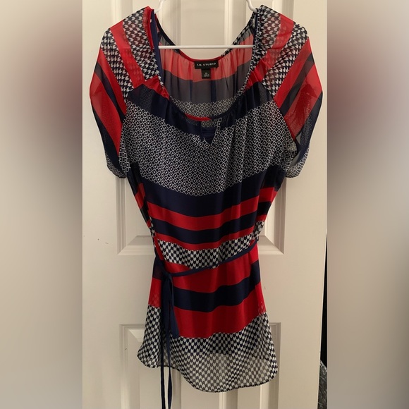 Tops | Red White Blue Versatile Top | Poshmark